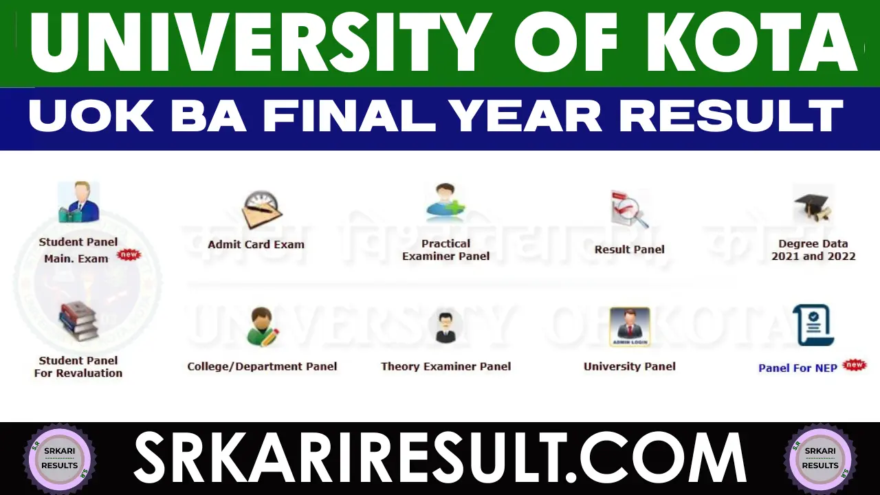 UOK BA Final Year Result 2025 Kota University BA 3rd Year Results